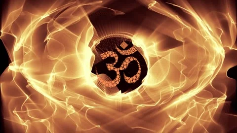 Om Symbol within third eye energy. | Stock Video | Pond5