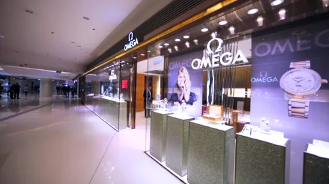 Omega store in Hong Kong mall. | Stock Video | Pond5