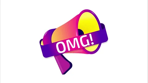 Omg banner, label, badge icon with megap... | Stock Video | Pond5