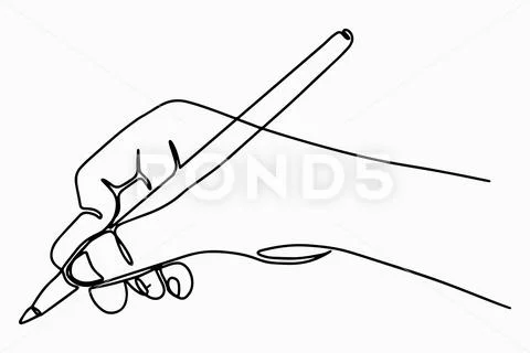 One continuous freehand drawing line. Continuous line drawing. Sample ...