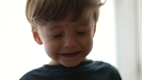 One cute goofy child eyes closed adorabl... | Stock Video | Pond5