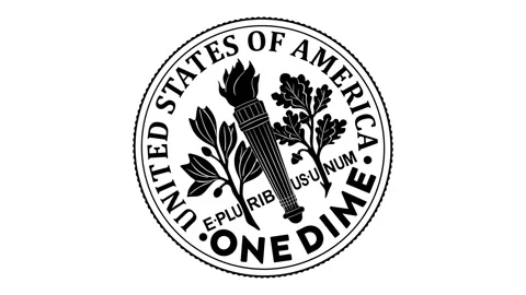 One dime coin vector design rotation ani... | Stock Video | Pond5