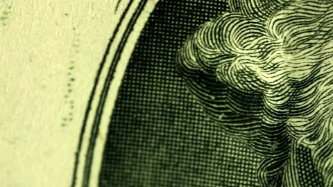 One dollar bill money filigree macro det... | Stock Video | Pond5
