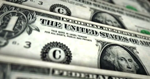 One Dollar money banknote surface loop a... | Stock Video | Pond5