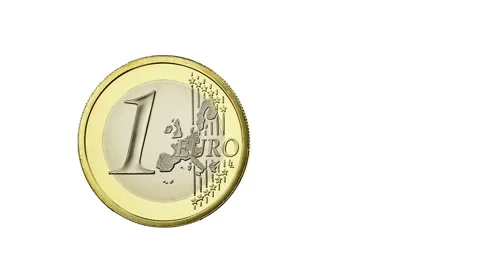 One Euro Coin Animation, White Backgroun... | Stock Video | Pond5