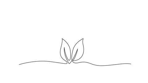 One-Line Drawing Animation of a Growing ... | Stock Video | Pond5