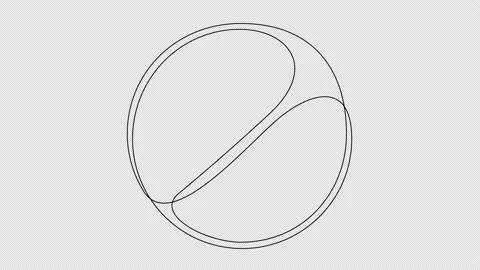 One line stop sign on a white background... | Stock Video | Pond5