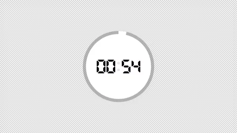 One minute circle countdown 60 seconds a... | Stock Video | Pond5