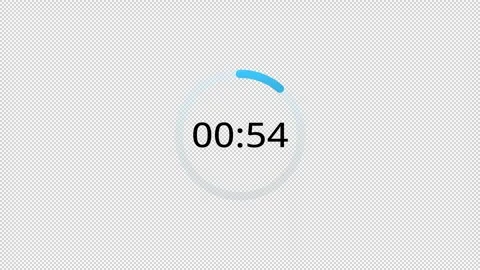 One minute countdown 60 seconds animatio... | Stock Video | Pond5