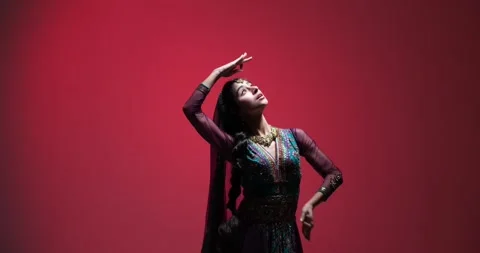 One Person Indian Classical Dance Show | Stock Video | Pond5