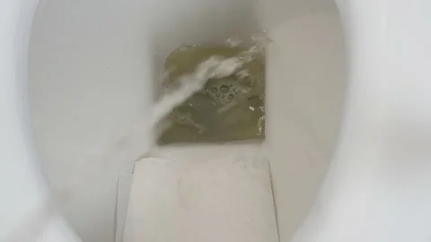 One Person Urinating in a Toilet Bowl. M... | Stock Video | Pond5