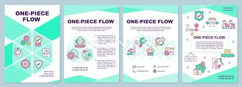 One piece flow brochure template ~ Clip Art #186045363