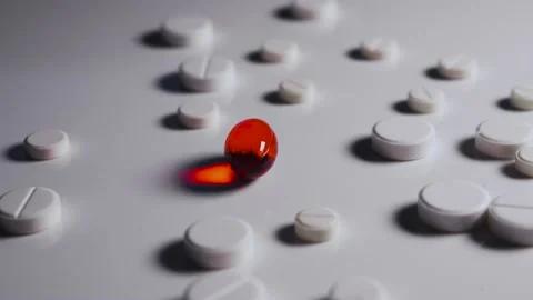 One pill differing from others, testing ... | Stock Video | Pond5