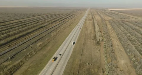 One Semi Truck with white trailer and ca... | Stock Video | Pond5