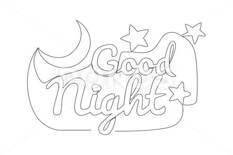 One single line drawing of motivational inspirational lettering ...