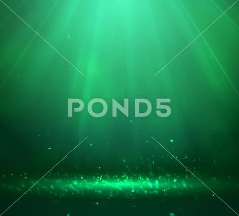 One Spotlight on stage with smoke and light. ~ Clip Art #93878147