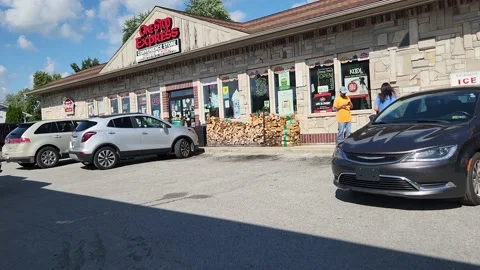 One Stop Express Convenience Store Parki... | Stock Video | Pond5