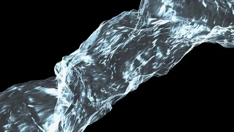 One strip of water waves. Black backgrou... | Stock Video | Pond5