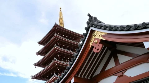One of the towers of temples inside Sens... | Stock Video | Pond5