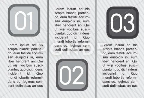 One, two and three numbers, stept by step. vector illustration: Graphic ...