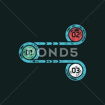 One Two Three - Vector options progress infographic template: Graphic ...