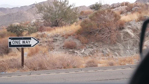 One way road sign arrow, highway roadsid... | Stock Video | Pond5