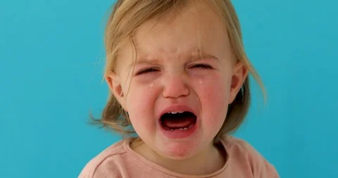 One-year-old baby cries | Stock Video | Pond5