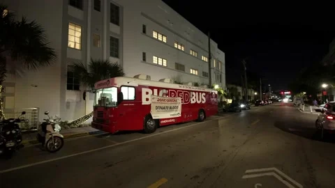 Blood Donation Bus Stock Video Footage | Royalty Free Blood Donation ...