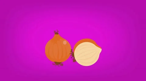 Onion - Vector Graphics - Food Animatio... | Stock Video | Pond5