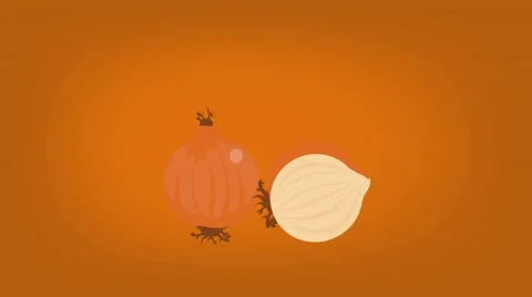 Onion - Vector Graphics - Food Animatio... | Stock Video | Pond5