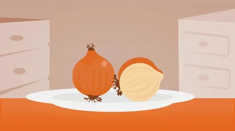 Onion - Vector Graphics - Food Animatio... | Stock Video | Pond5