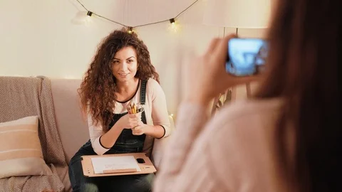 online sketching class artist teaching d... | Stock Video | Pond5