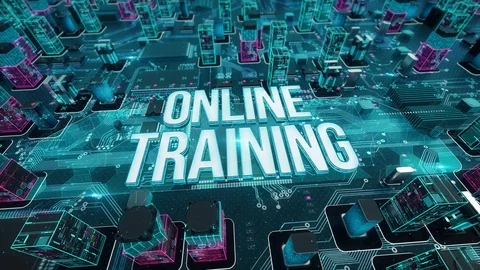 Online Training with digital technology ... | Stock Video | Pond5