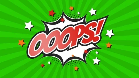 Ooops! - Comic Pop Art text video 4K | Stock Video | Pond5