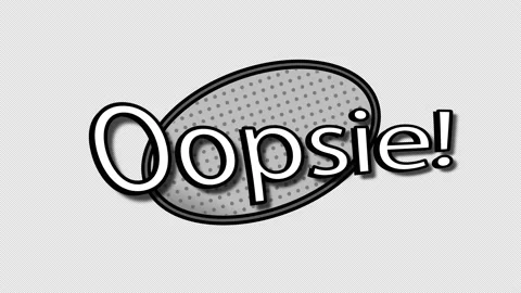 Oopsie! Comic title reveal, cartoon, bla... | Stock Video | Pond5