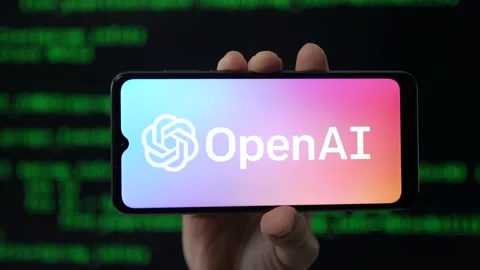 OPEN AI Logo on a Smartphone With Animat... | Stock Video | Pond5