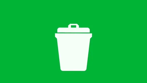 open and closed trash can animation with... | Stock Video | Pond5