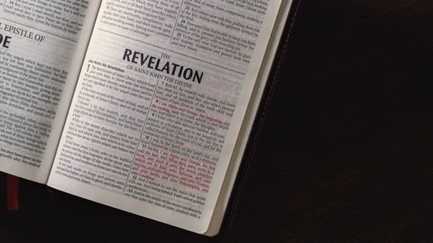 Open Bible John Revelation camera moveme... | Stock Video | Pond5