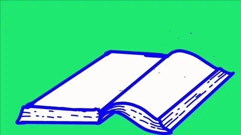 Open book cartoon animation | Stock Video | Pond5