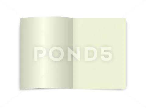 Open book mockup. Vector page top view. Blank school dictionary ...