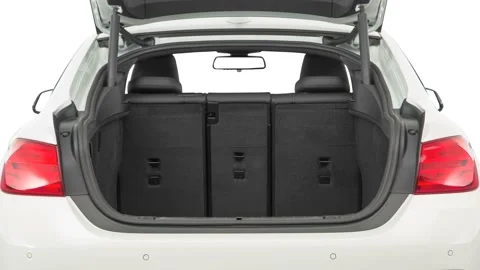 Open car trunk close up Island Blue Meta... | Stock Video | Pond5