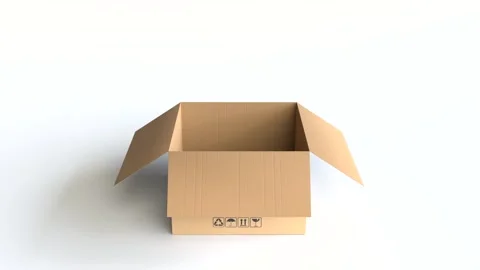 Open cardboard box, Animation of a packa... | Stock Video | Pond5