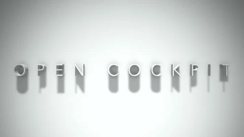 open cockpit 3D title animation white te... | Stock Video | Pond5