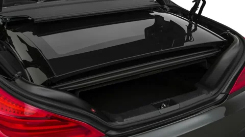 Open empty car trunk close up Torch Red ... | Stock Video | Pond5