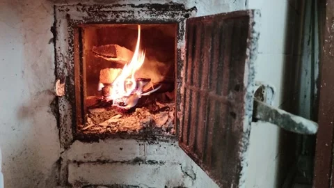 Open Fireplace Furnace Stock Video Footage | Royalty Free Open ...