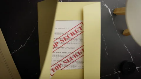 Open a folder of top secret files | Stock Video | Pond5