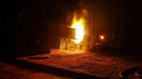 Open Hearth Furnace Stock Footage ~ Royalty Free Stock Videos | Pond5