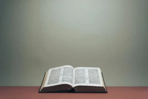 Open Bible Powerpoint Background Open Bible Old Wooden Table White