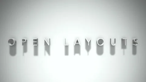 open layouts 3D title animation white te... | Stock Video | Pond5