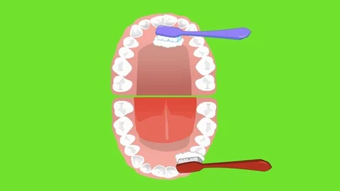 Open Mouth Brushing Teeth - Dental Care ... | Stock Video | Pond5